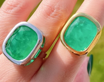 Emerald Green Ring - Etsy