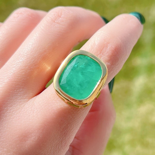 Emerald Green Ring - Etsy