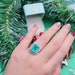 PARAIBA Blue/ocean Blue Halo Vintage Ring, Magnificent Exotic Neon Blue ...
