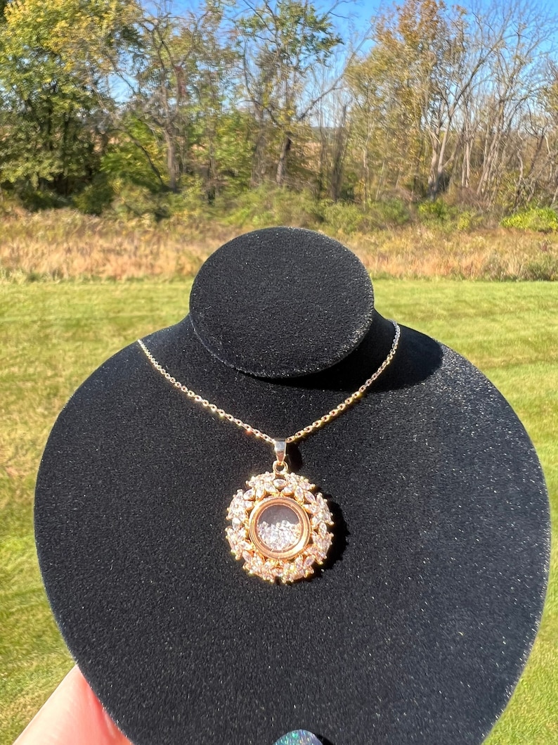 HAPPY DIAMOND Pendant Floating Movable Diamond Pendant - Etsy