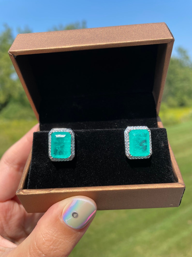 1x1.25 Inch PARAIBA Blue Jewelry Set, Magnificent Exotic Neon Vivid ...