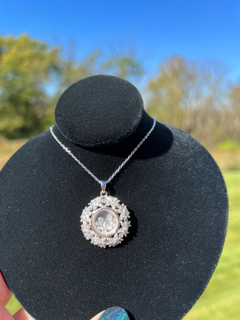 HAPPY DIAMOND Pendant, Floating Movable Diamond Pendant, Luxury Pendant ...
