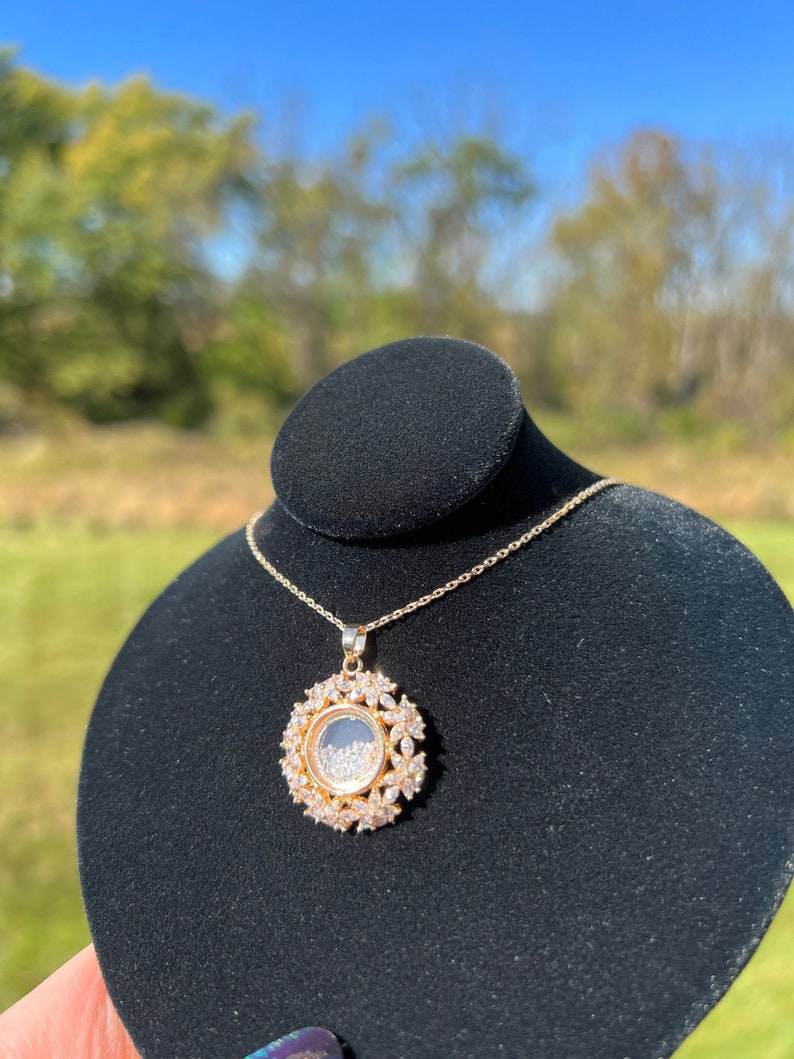 HAPPY DIAMOND Pendant, Floating Movable Diamond Pendant, Luxury Pendant ...