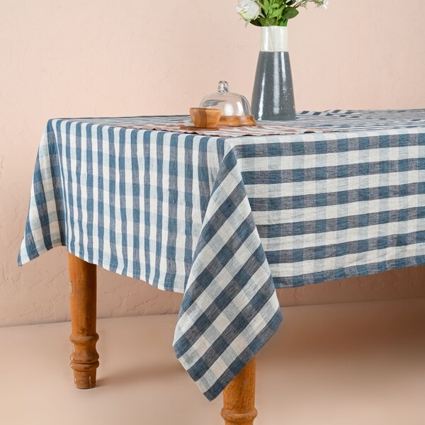 Blue Tablecloth - Etsy