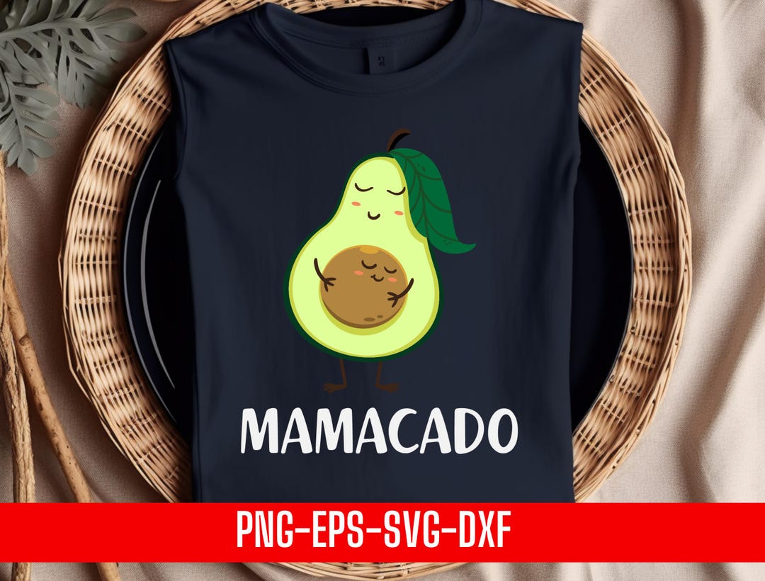 Mamacado Avocado Love Png Eps Svg Dxf, Cute Mom Avocado Design, Funny ...
