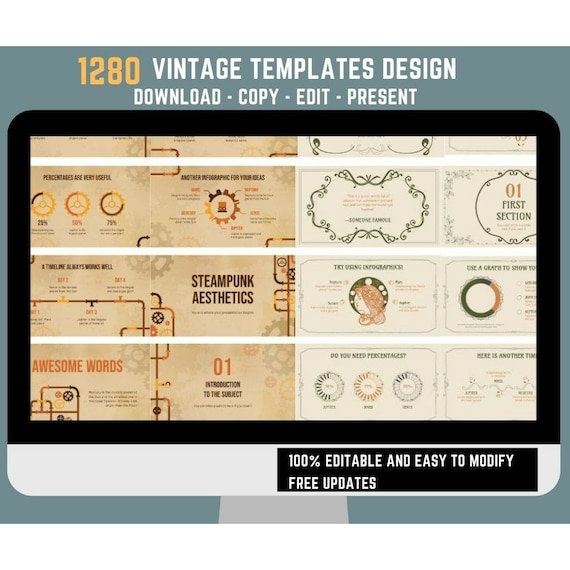 Simple Vintage Powerpoint Background Designs