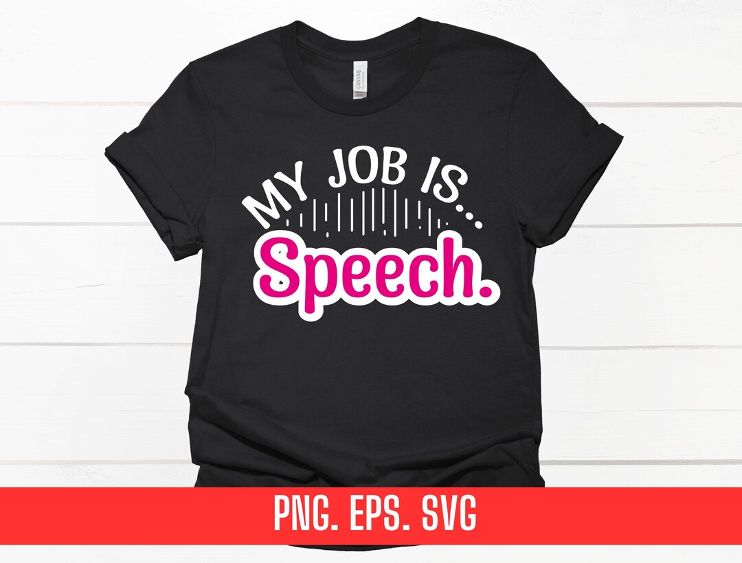 My Job is Speech Retro Pink T-shirt Design (PNG EPS SVG) - Etsy