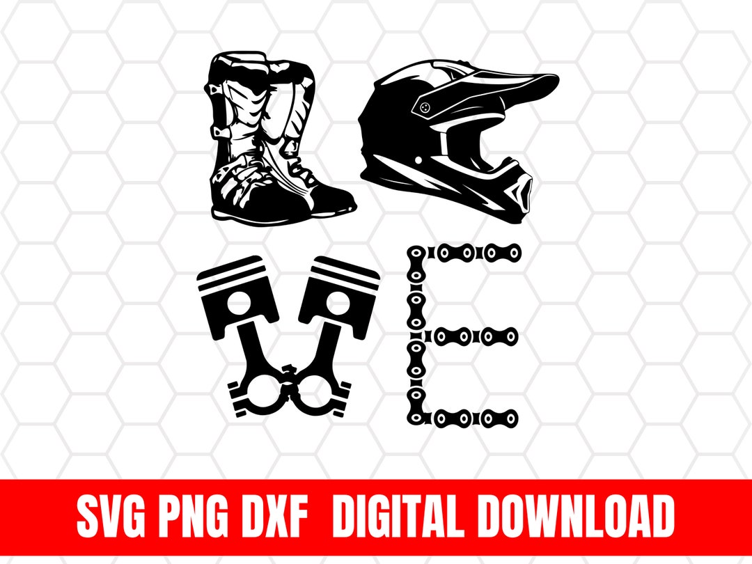 Design Love Sign Dirtbike Motorcross Png Svg Dxf Printing Cutting ...