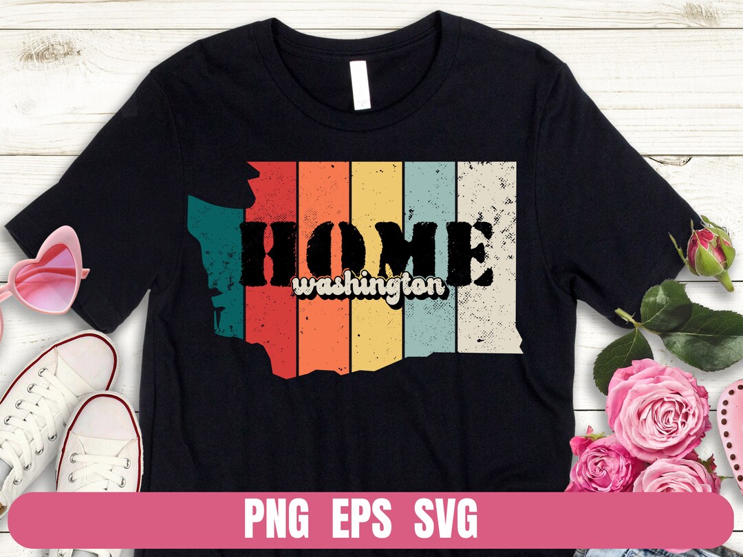 Washington Home States Map Design Png Eps Svg Printing Tshirt Digital ...
