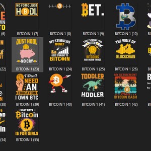200 Bundle Design Png and EPS Cryptocurrency Bitcoin Btc Printing DTG ...