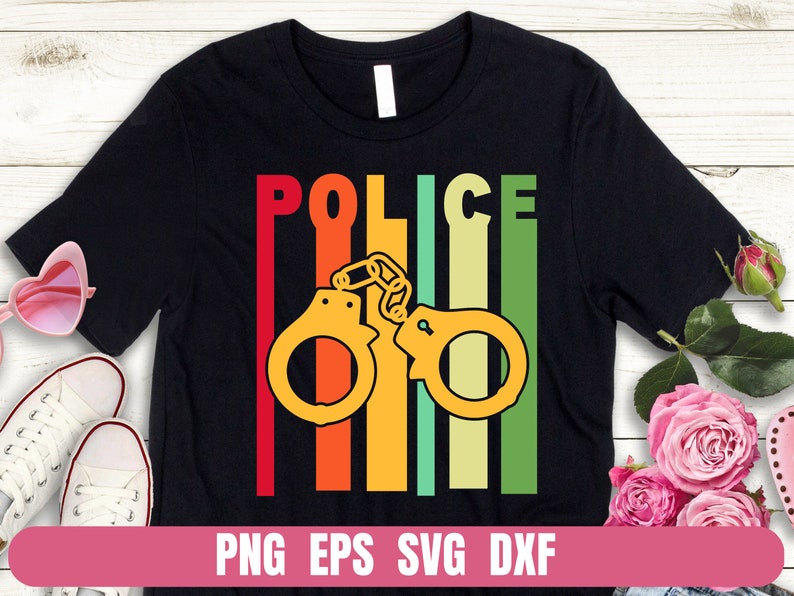 Design Png Eps Svg Dxf Vintage Retro Police Officer Job - Etsy