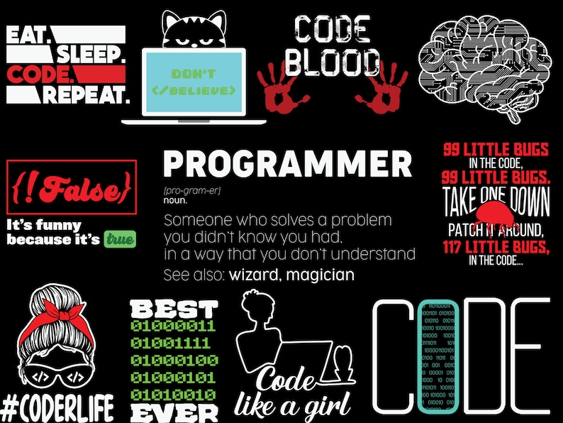 30 Bundle Design Png Svg Eps Coding Programmer Computer - Etsy