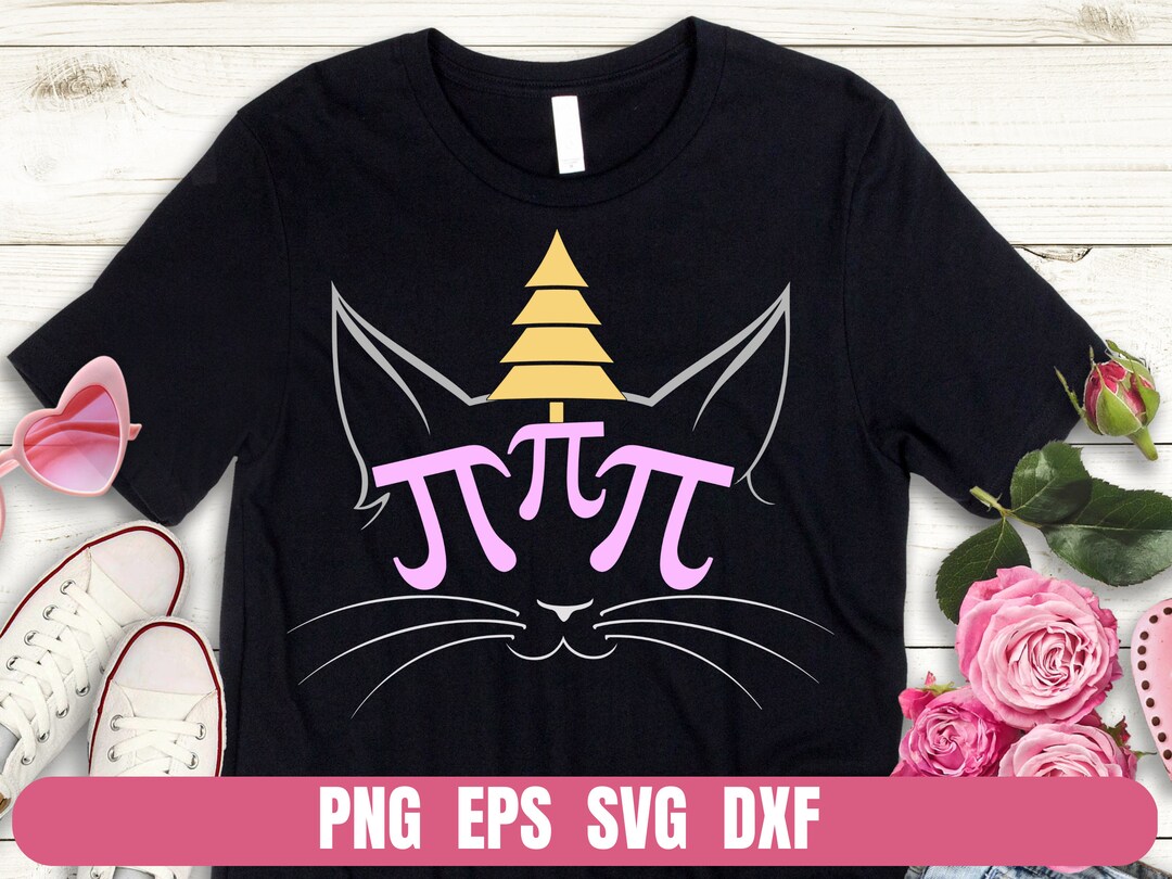 Pi Cat, Mathematic Subject Design Png Eps Svg Dxf Printing Sublimation ...