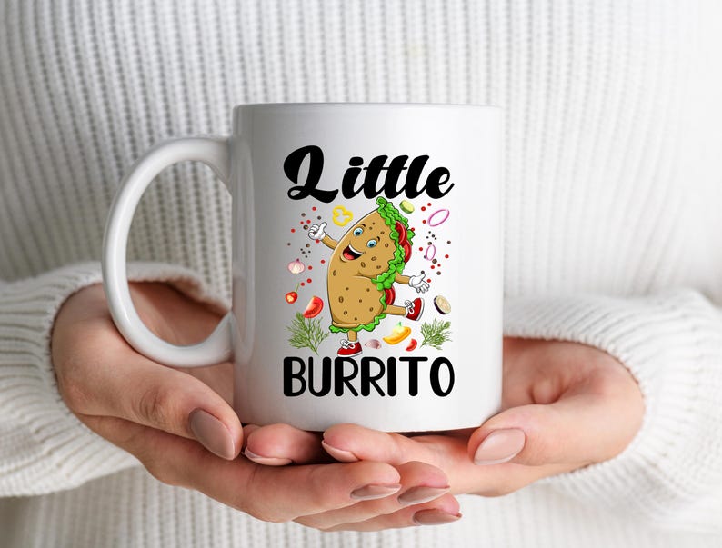 Cute Little Burrito Clipart, Funny Food Design (PNG, EPS) - Etsy