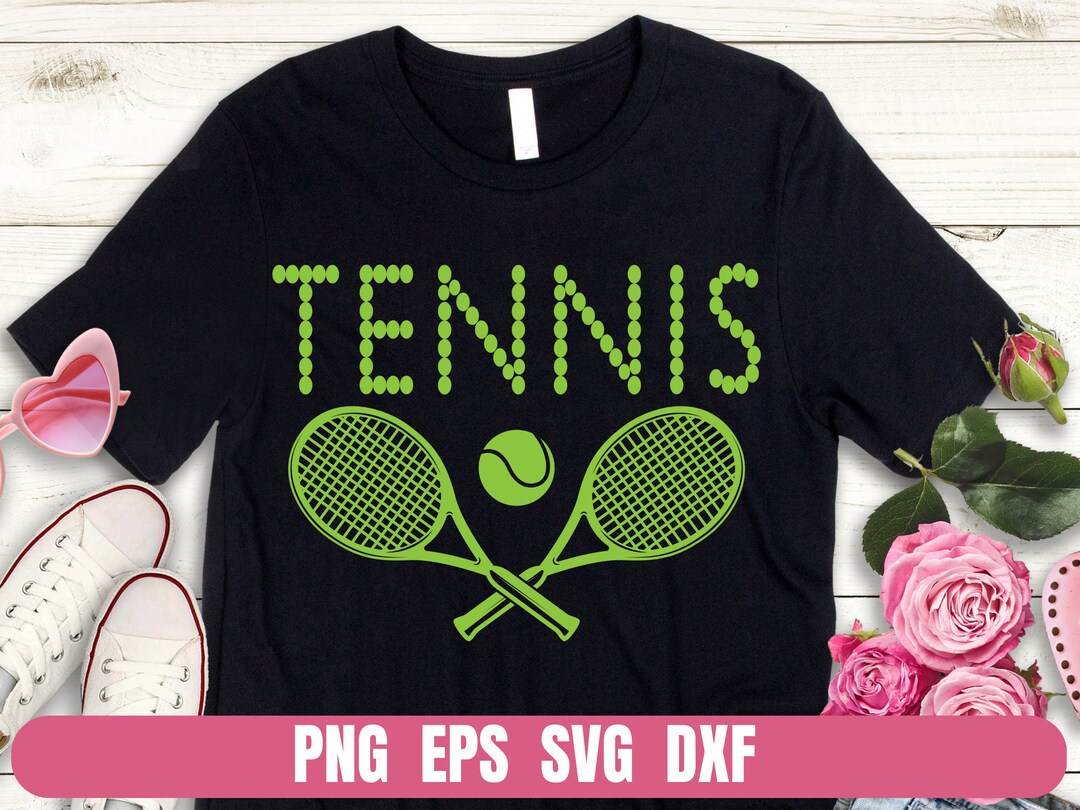 Design Png Eps Svg Dxf Tennis Sports Racket Ball Printing Sublimation ...