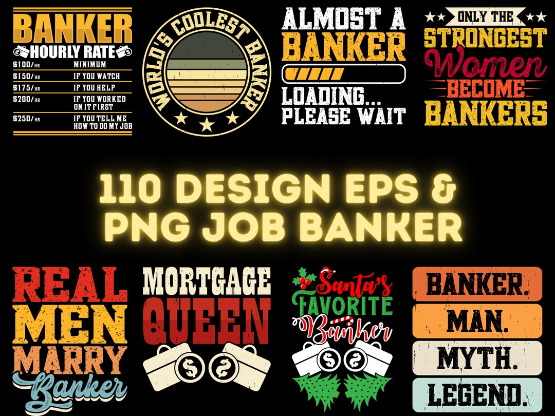 110 Bundle Design Png Eps Banker Job Occupaction Printing Sublimation ...