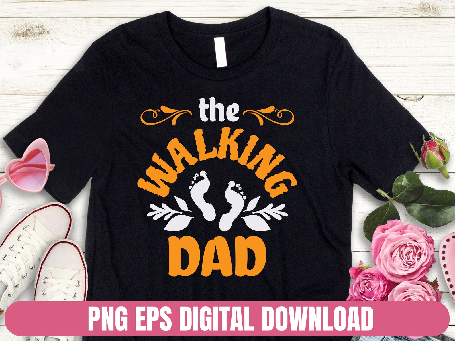 PNG EPS Design the Walking Dad happy Father Day Printing - Etsy