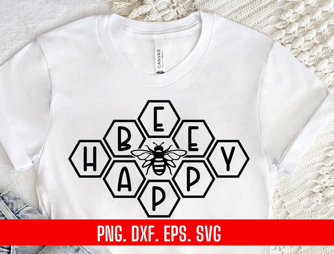 Happy Bee Svg, Bee Svg, Insect Svg, Digital Download Files Printing - Etsy