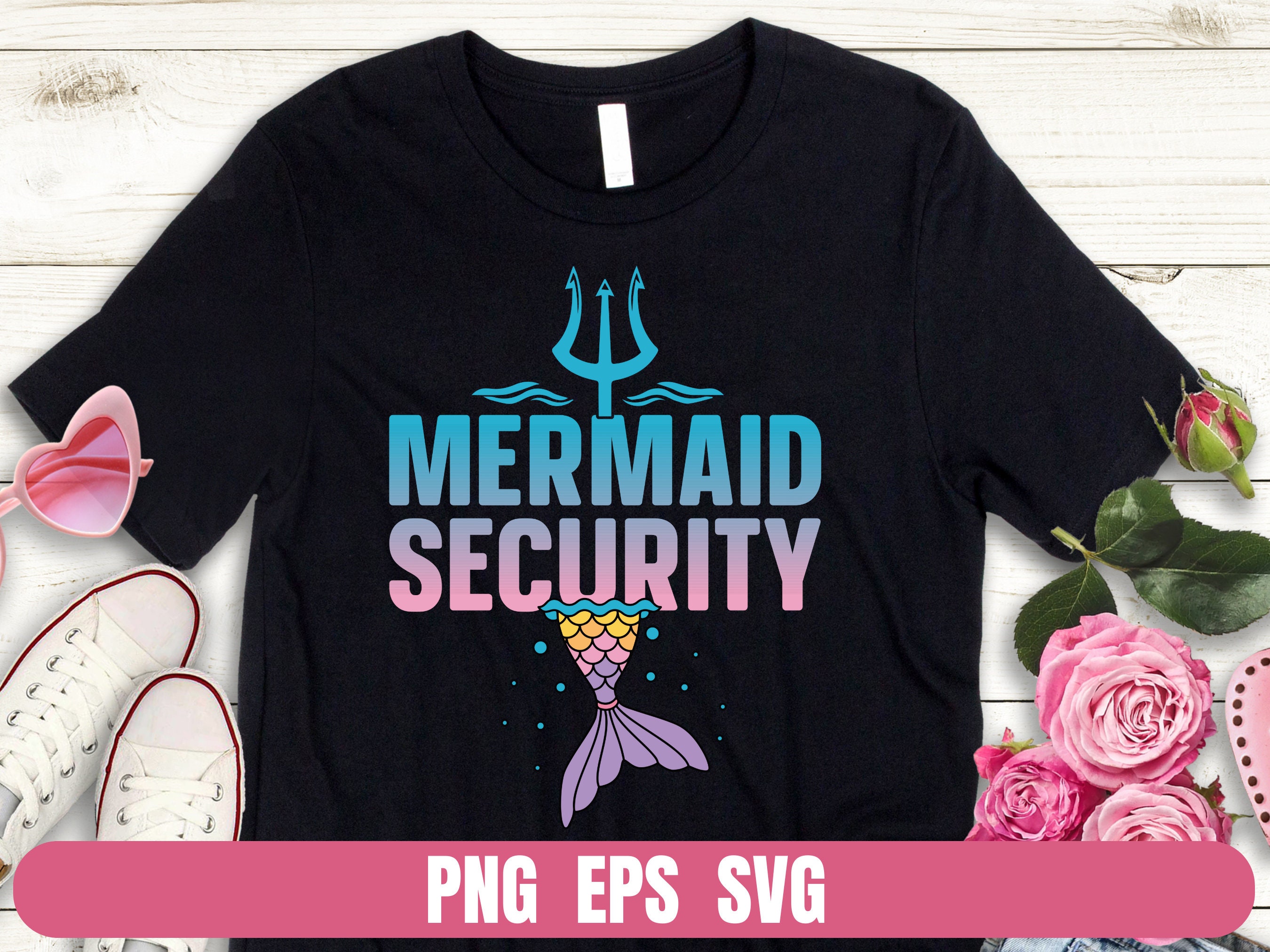 Design Png Eps Svg Mermaid Security Printing Tshirt Digital - Etsy