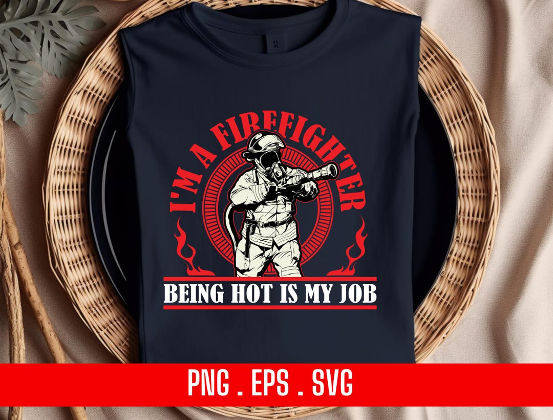 Firefighter Sublimation Design PNG, First Responder Gift (digital ...
