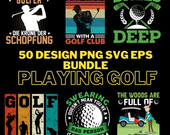 30 Editable Golf T-shirt Designs Bundle | Eps - Svg - Png - Dxf ...