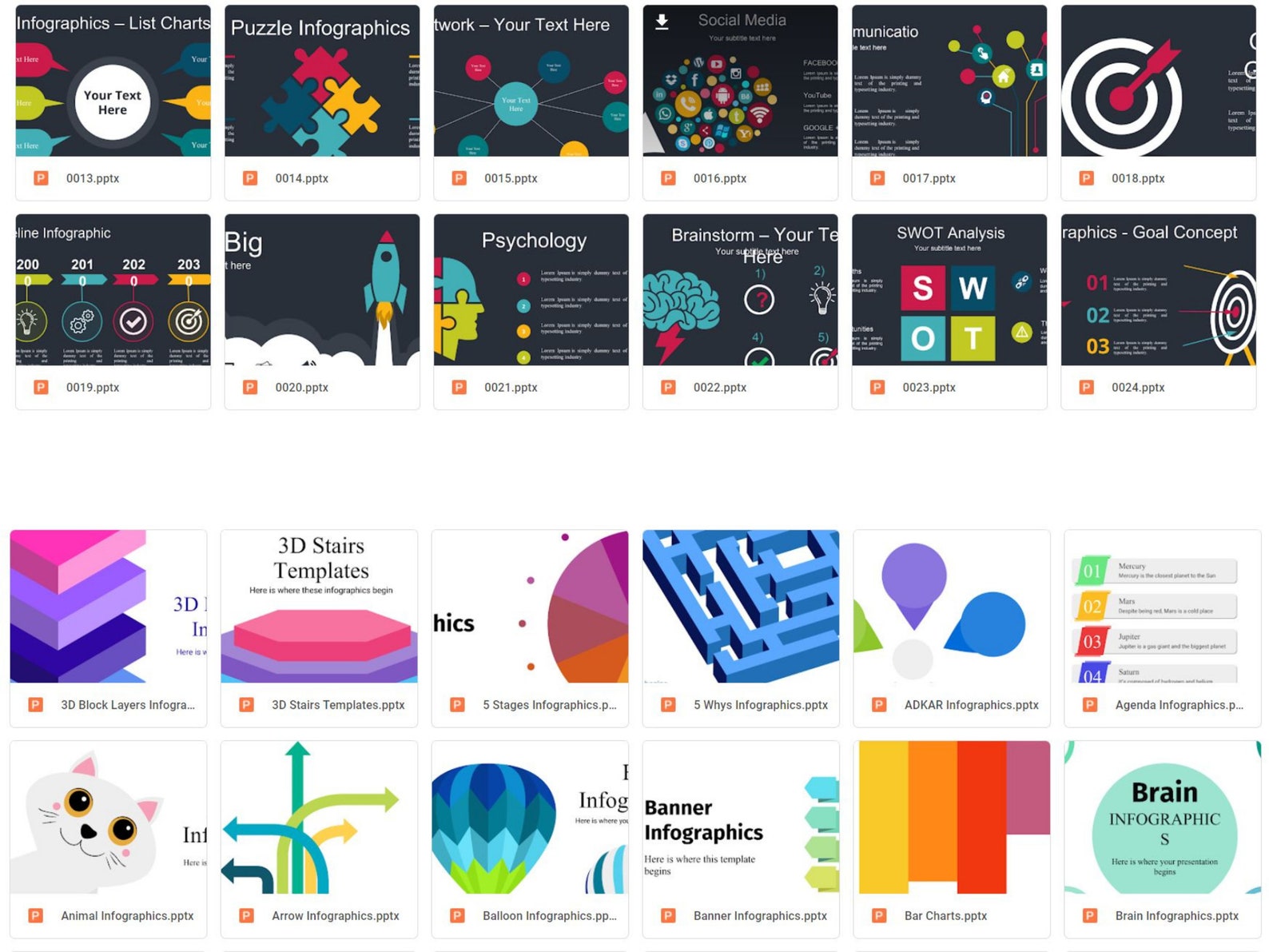 Powerpoint Slides With 2200 Infographics Templates PPT Slide - Etsy
