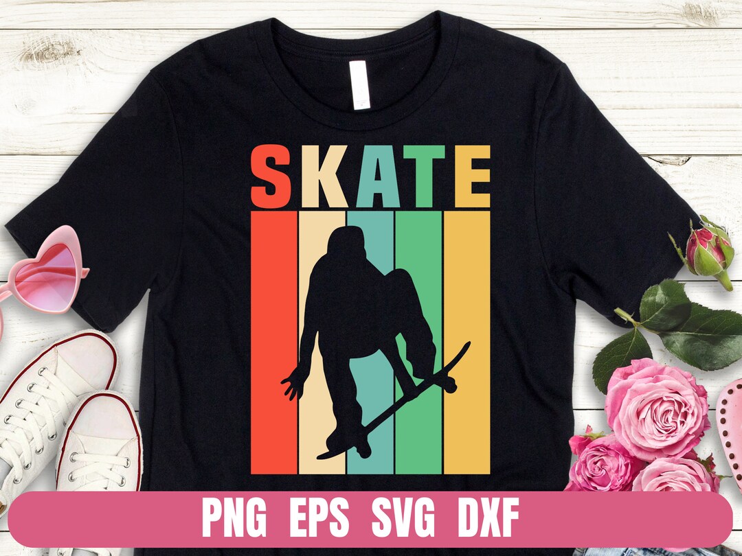 Design Png Eps Svg Dxf Retro Skateboard Skater Printing Sublimation ...