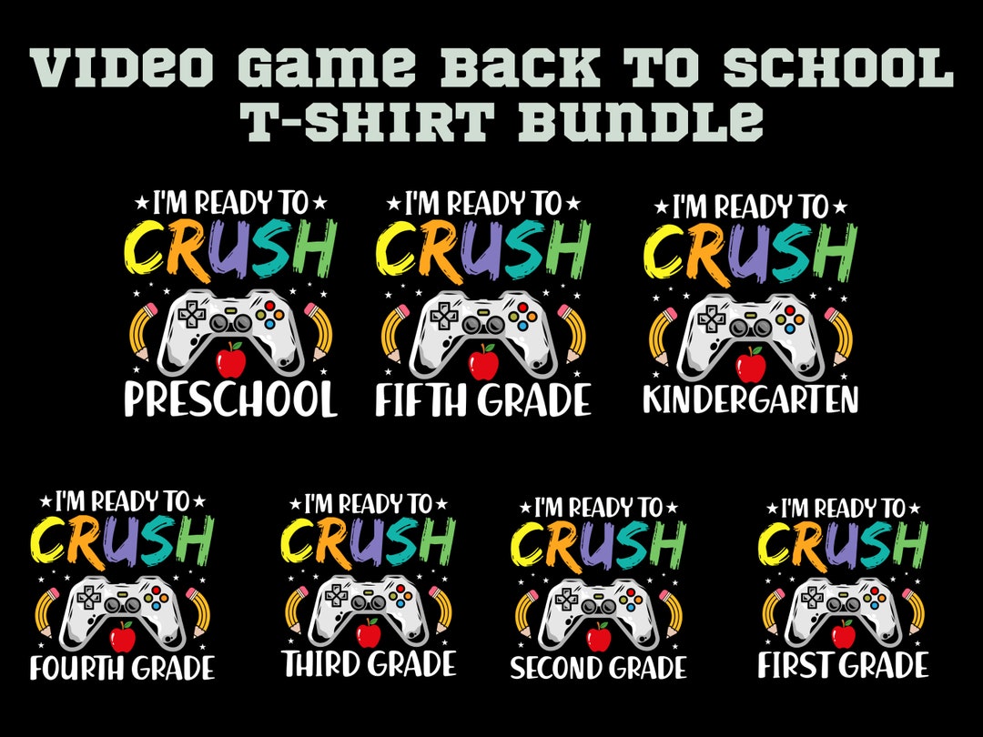 Design Bundle Png Eps Svg Video Game Back to School Printing ...