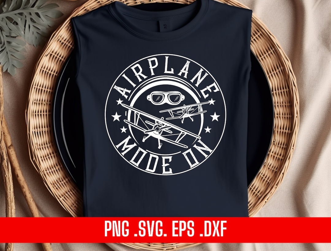 Design Png Eps Svg Dxf Airplane Mode on Aviation Printing Sublimation ...