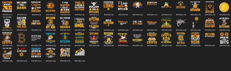 200 Bundle Design Png and EPS Cryptocurrency Bitcoin Btc - Etsy