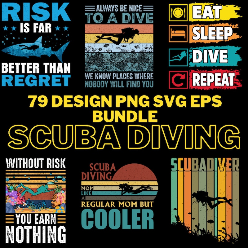 Scuba Diving Svg - Etsy