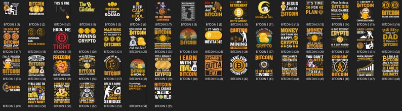 200 Bundle Design Png and EPS Cryptocurrency Bitcoin Btc - Etsy