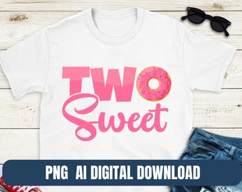 Two Sweet Donut Birthday Png - Etsy