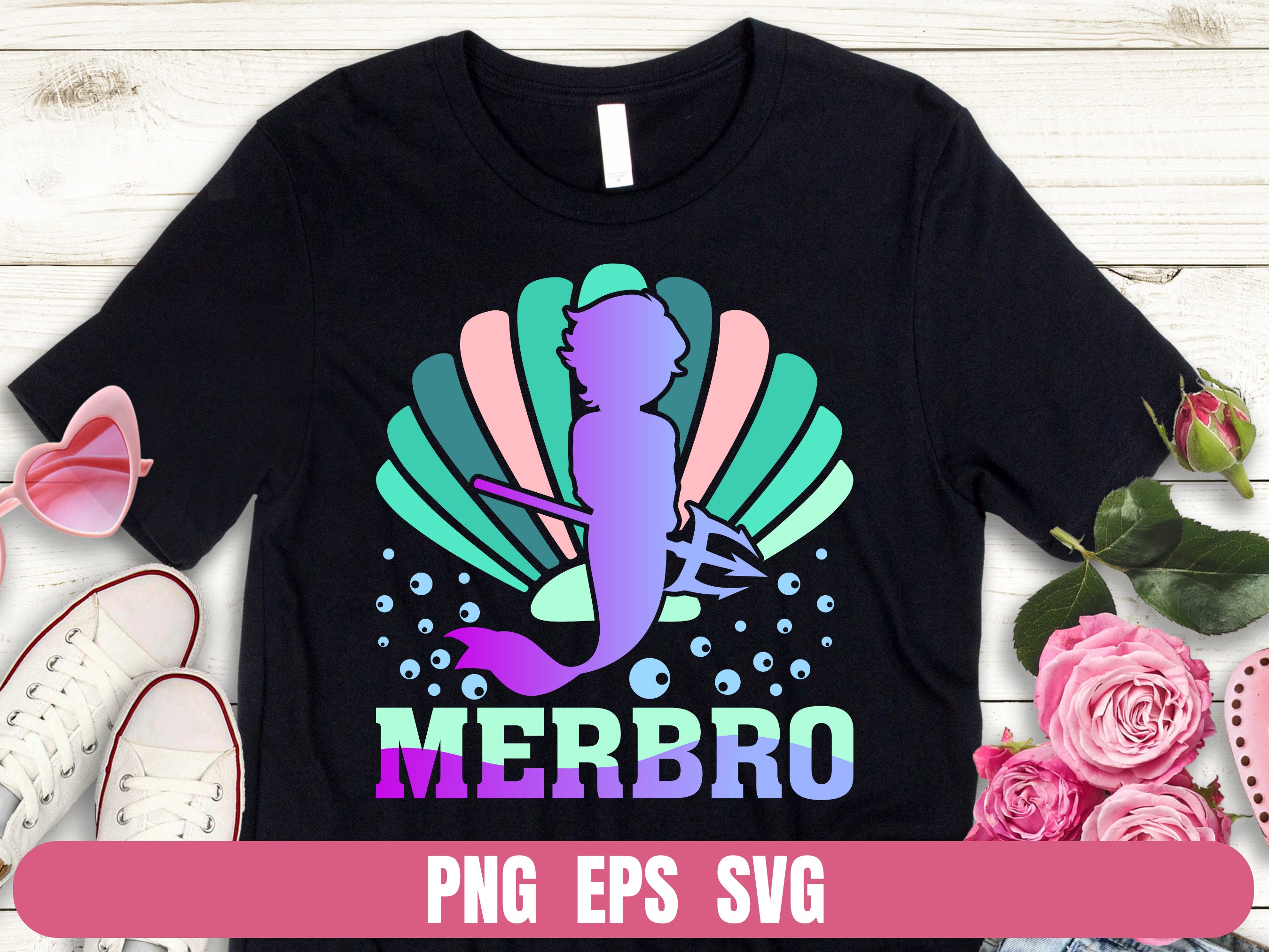 Design Png Eps Svg Mermaid Merbro Printing Tshirt PNG Digital File ...