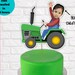 Tractor Cake Topper Face Cake Topper Face Cupcake Topper - Etsy