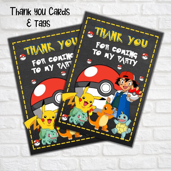 Pokemon thank you card - Etsy