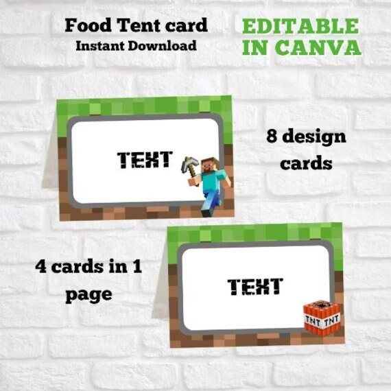 Minecraft Food Label Templates