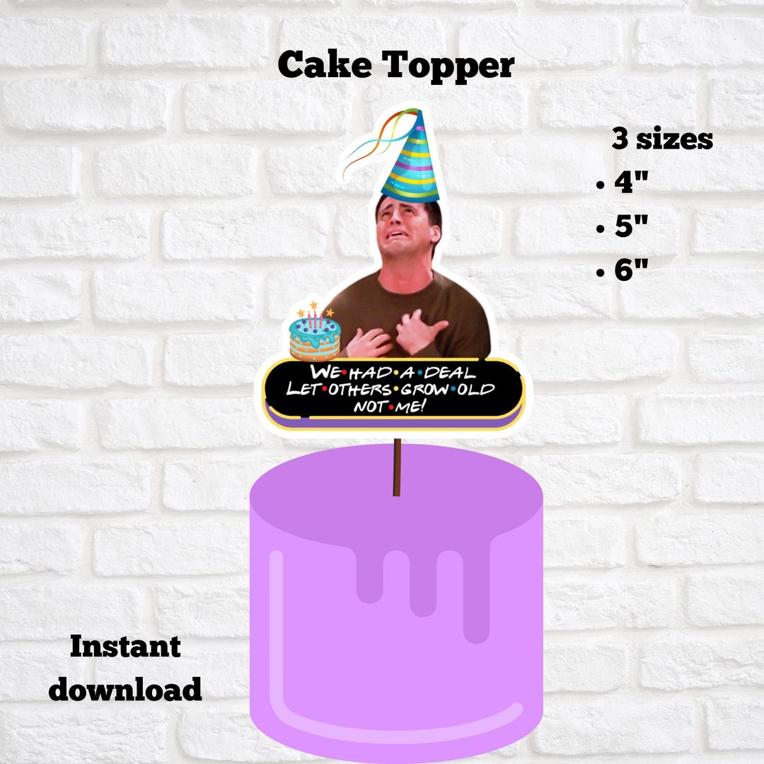Friends Themed Cake Topper, Friends Theme Party, Friends Tvshow ...