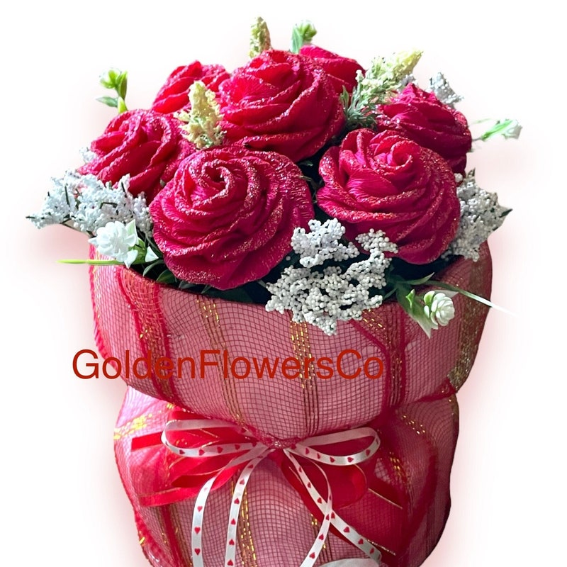 Crepe Paper Roses - Etsy