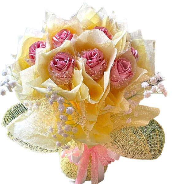 Ribbon Rose Bouquet - Etsy