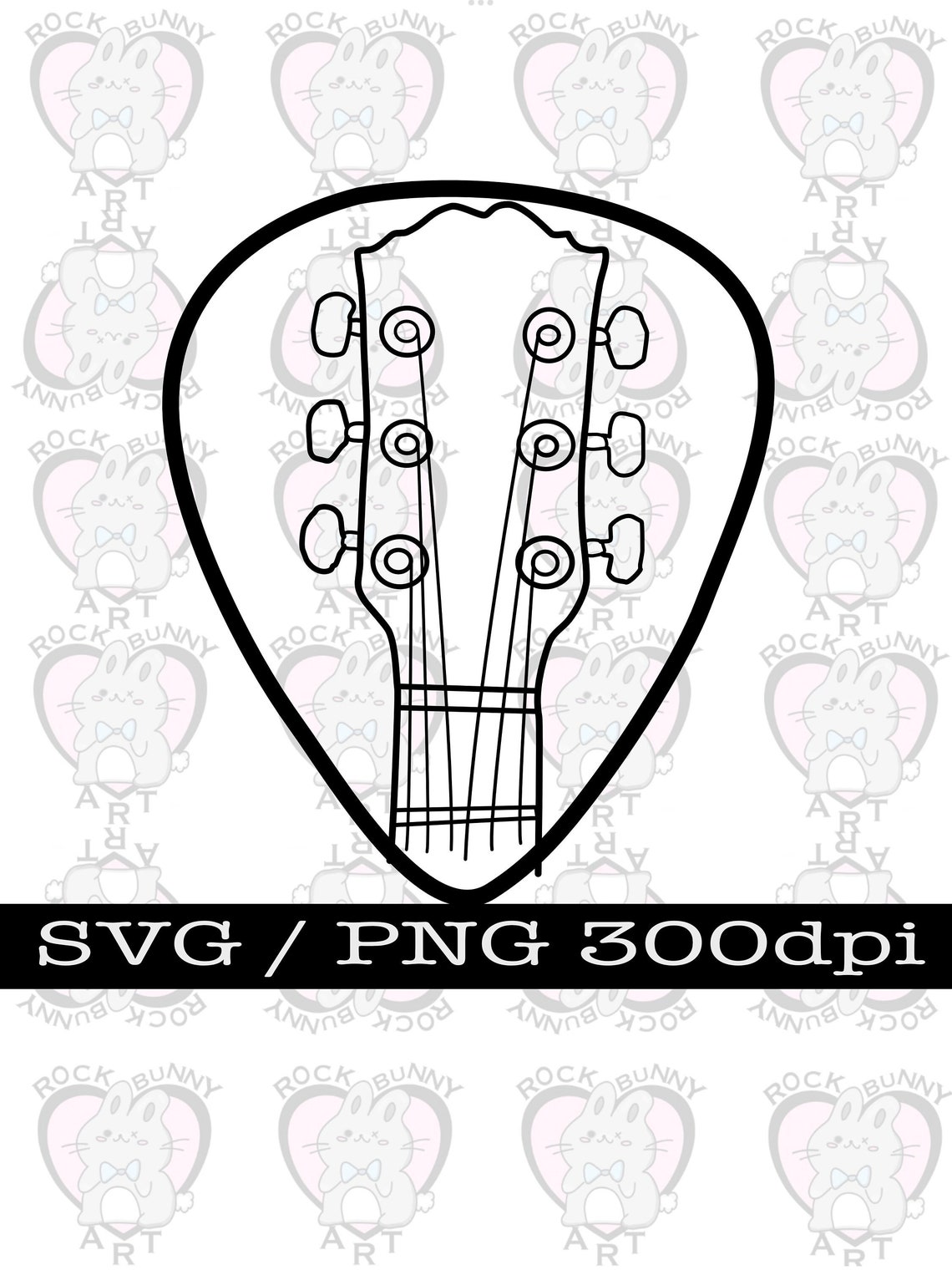 Guitar Pick Headstock Svg File, Svg for Cricut, Png for Clipart, Png ...
