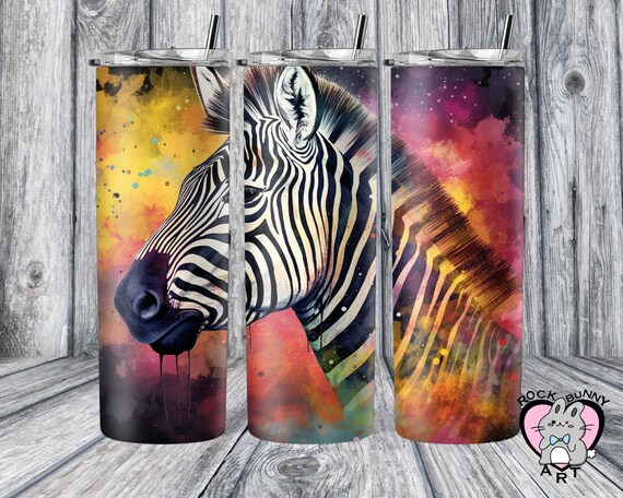 Colorful Zebra Splatter Paint