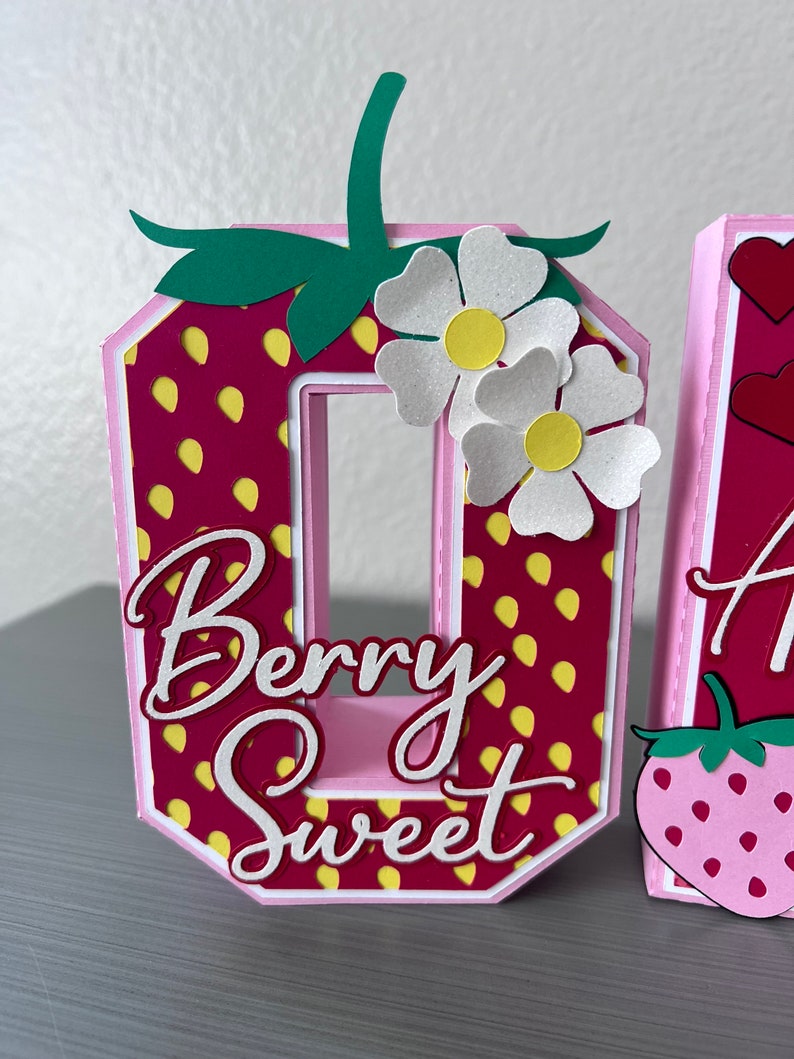 Berry Sweet One, Berry Sweet 3D Letters, Berry Sweet One Decorations ...