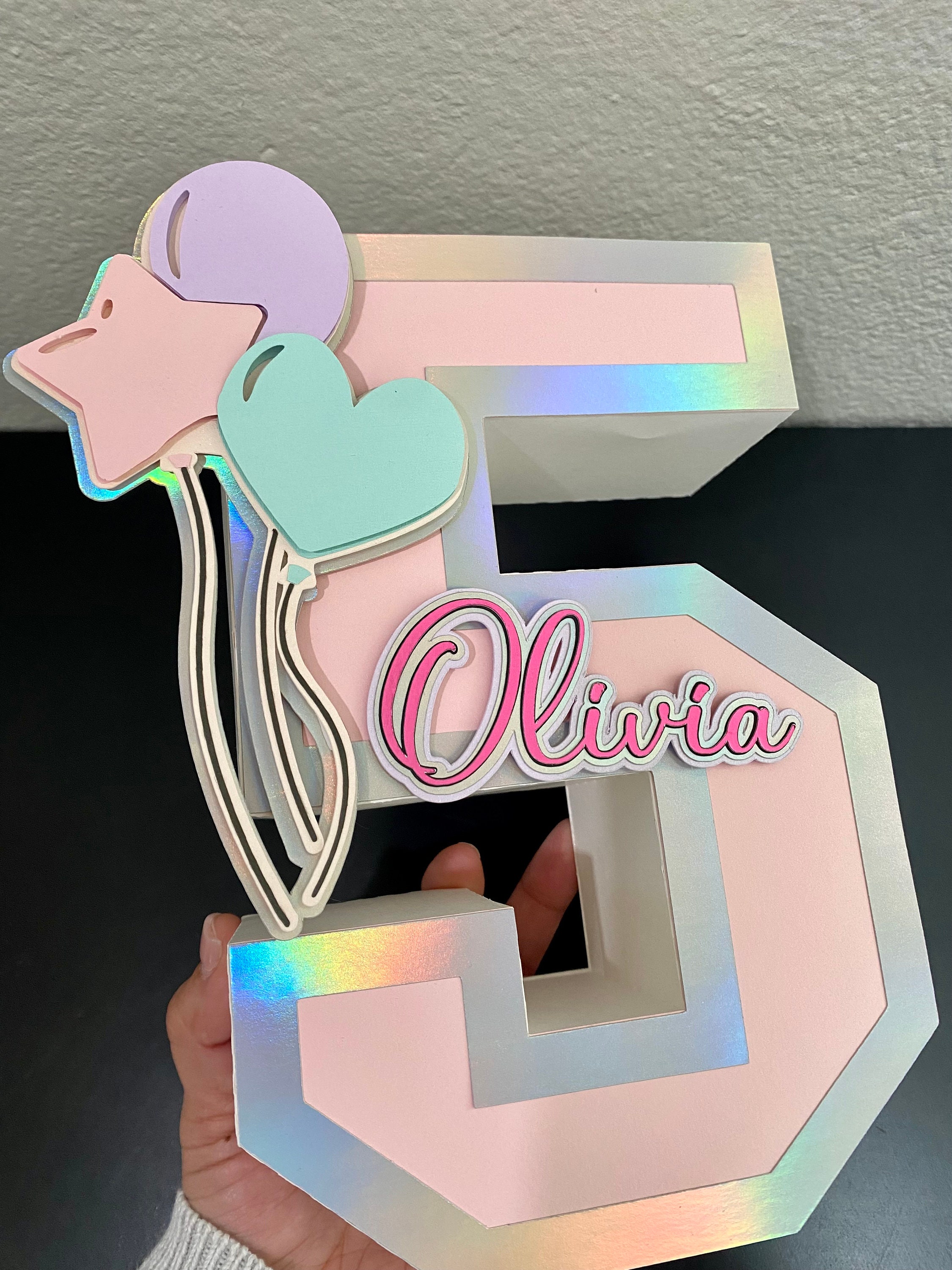 3D Letter, Pastel Party, Custom 3D Letters, Pastel Birthday ...