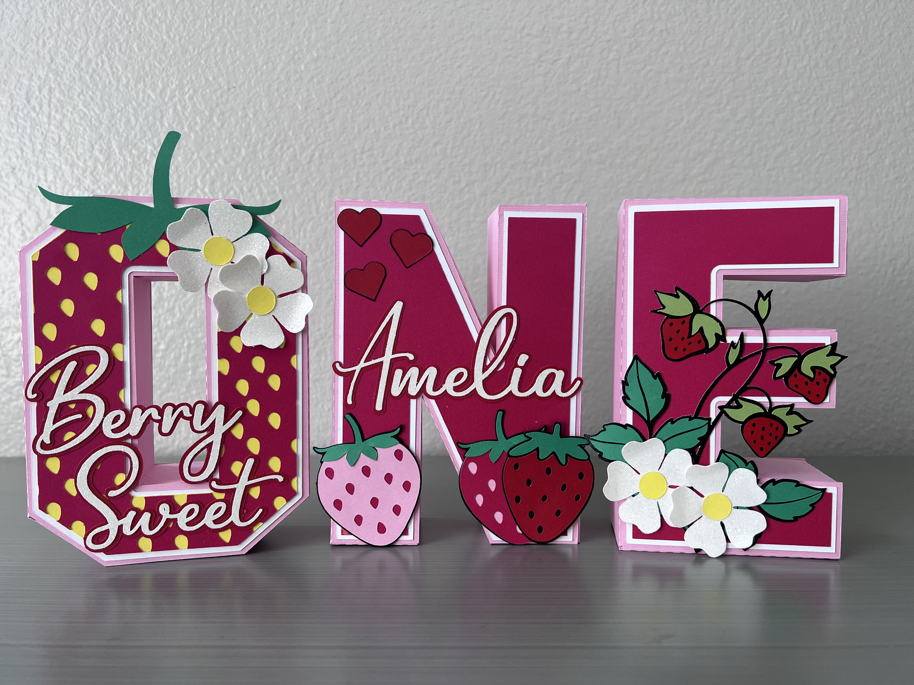 Berry Sweet One, Berry Sweet 3D Letters, Berry Sweet One Decorations ...