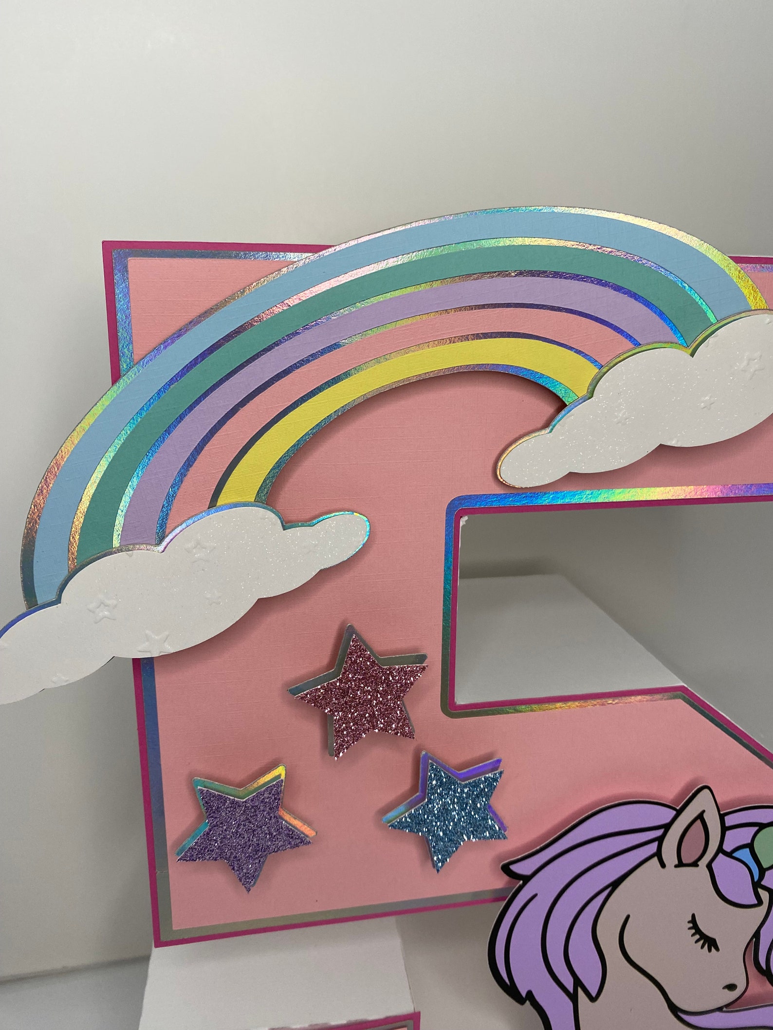 Unicorn, Rainbow Unicorn, 3d Number, Unicorn Birthday Decorations ...