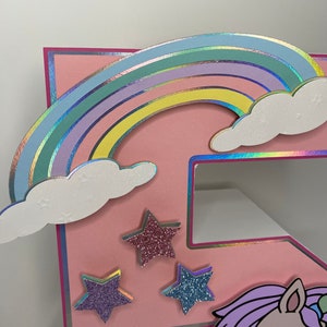 Unicorn, Rainbow Unicorn, 3d Number, Unicorn Birthday Decorations ...