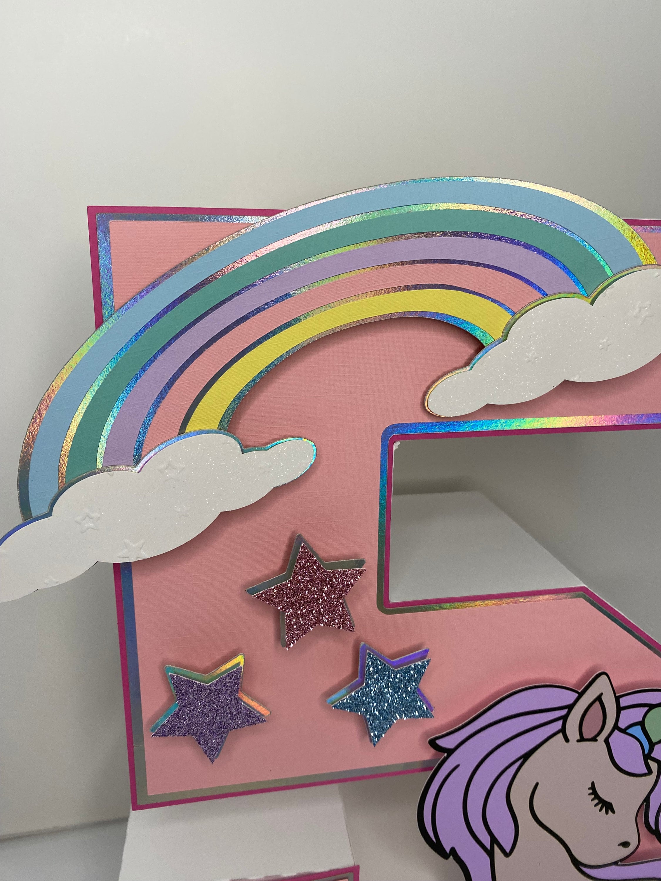 Unicorn, Rainbow Unicorn, 3d Number, Unicorn Birthday Decorations ...