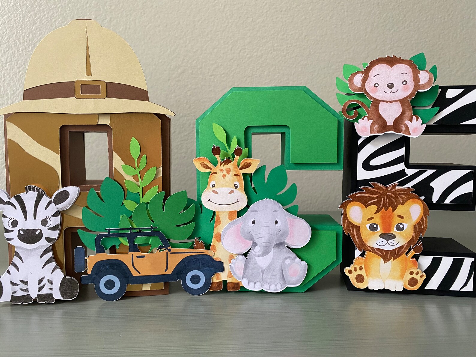 Safari 3D Letters, Wild One Decorations, Two Wild Decorations, Jungle ...