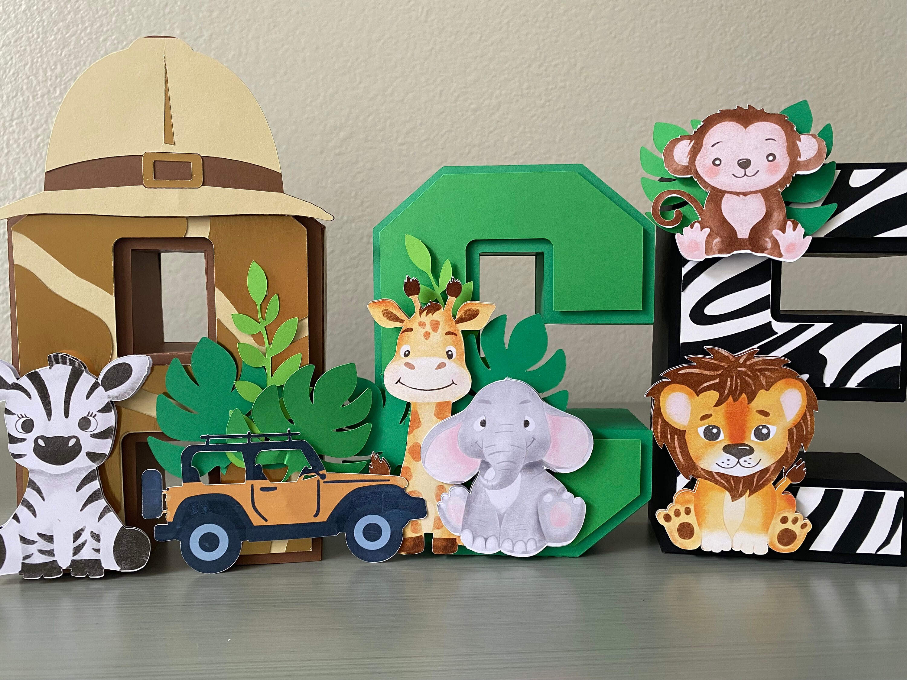 Safari 3D Letters, Wild One Decorations, Two Wild Decorations, Jungle ...